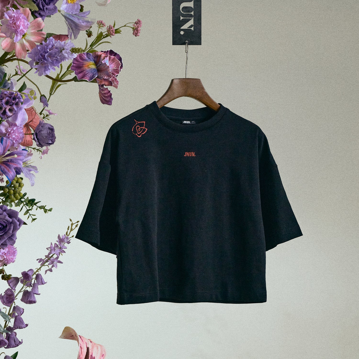 JNUN ROSE CROP TEE